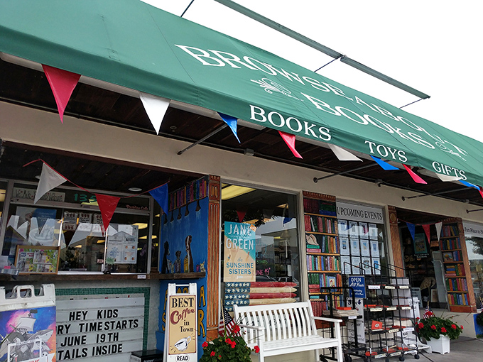 The iconic teal awning of Browseabout Books beckons like a literary lighthouse on Rehoboth Avenue, promising treasures for the mind within.