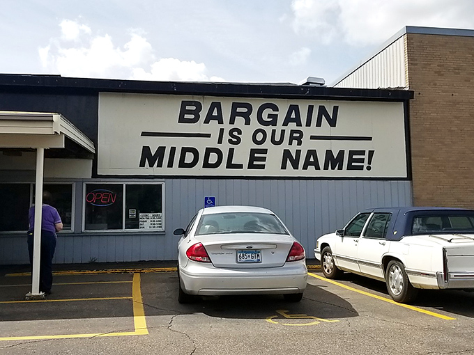 That cheerful gopher mascot on the building exterior promises adventures in bargain hunting await inside.