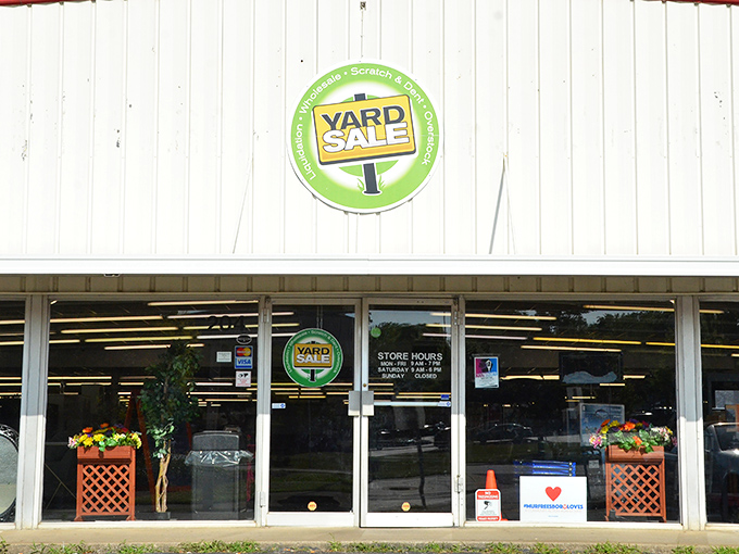 The unassuming exterior of The Yard Sale Store belies the treasure trove within. Like finding a gourmet meal at a roadside diner, prepare to be pleasantly surprised.