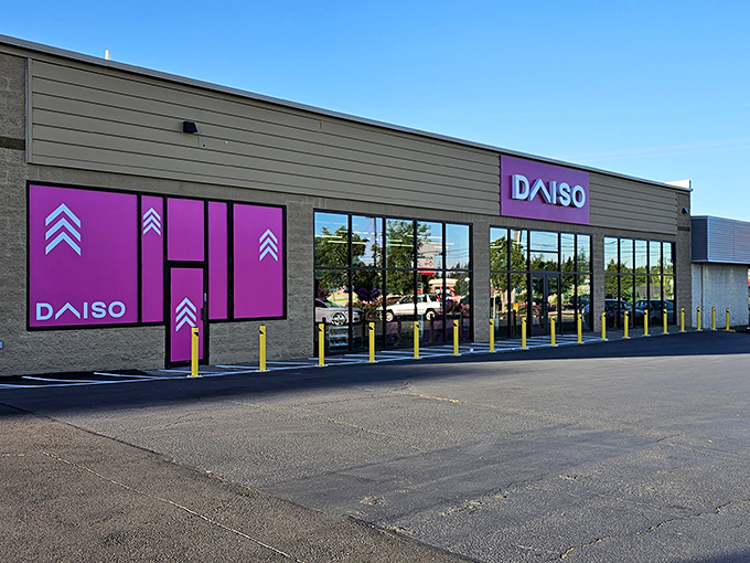 Daiso's vibrant pink storefront on Aurora Avenue stands out like a beacon of bargain-hunting hope in Seattle's often gray landscape.