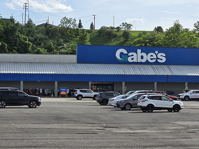The blue-fronted retail paradise beckons shoppers with its siren song of savings. Like a bargain oasis in Morgantown's retail landscape.