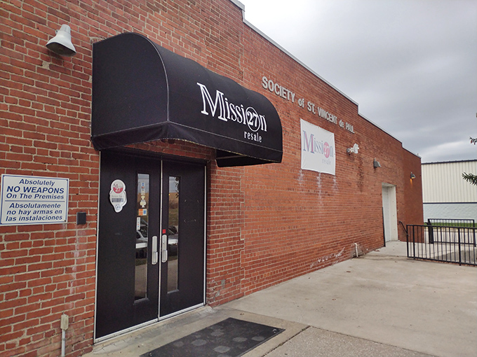 The unassuming brick exterior of Mission 27 Resale belies the wonderland of treasures within, like finding the entrance to Narnia in an ordinary wardrobe.