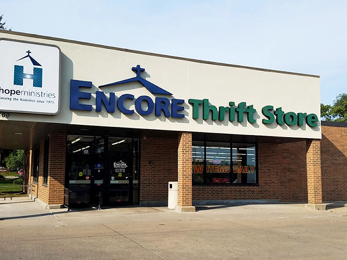 The unassuming brick fa&ccedil;ade of Encore Thrift Store belies the treasure trove waiting inside, where new items arrive daily to tempt bargain hunters. 
