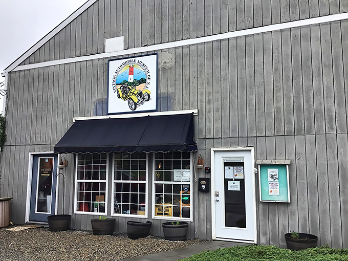 The unassuming gray exterior hides automotive treasures like your grandmother's secret recipe box&mdash;except instead of cookies, you'll find Cadillacs.