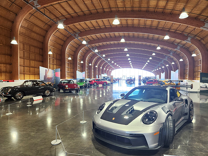 The museum's layout invites exploration through automotive history, with each turn revealing another chapter in America's love affair with the automobile.