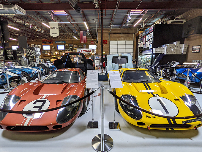 Marvel at these legendary Shelby racers as you explore a stunning collection of high-performance history and timeless automotive engineering excellence.