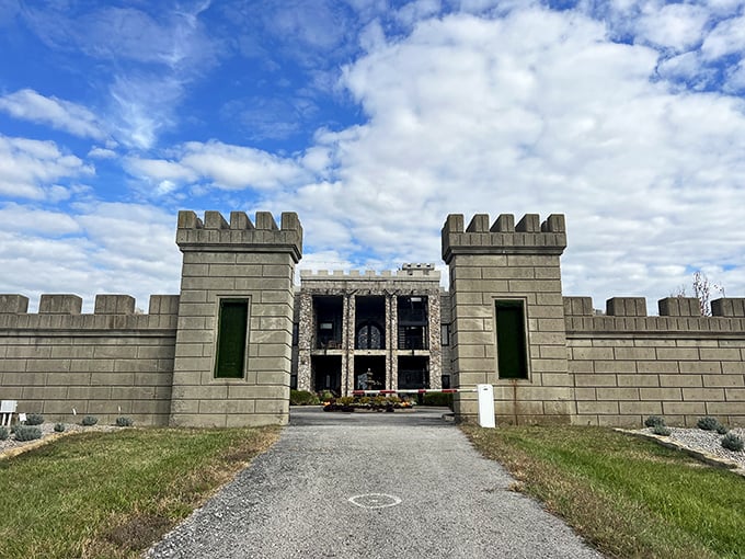 A medieval fortress rising from Kentucky bluegrass country? Your eyes aren't deceiving you&mdash;this stone castle complete with turrets and battlements is the real deal.