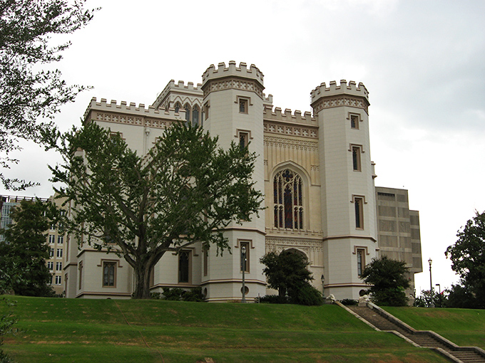A fairy tale castle in downtown Baton Rouge? This Neo-Gothic masterpiece rises from its grassy hill like Louisiana's answer to Neuschwanstein.