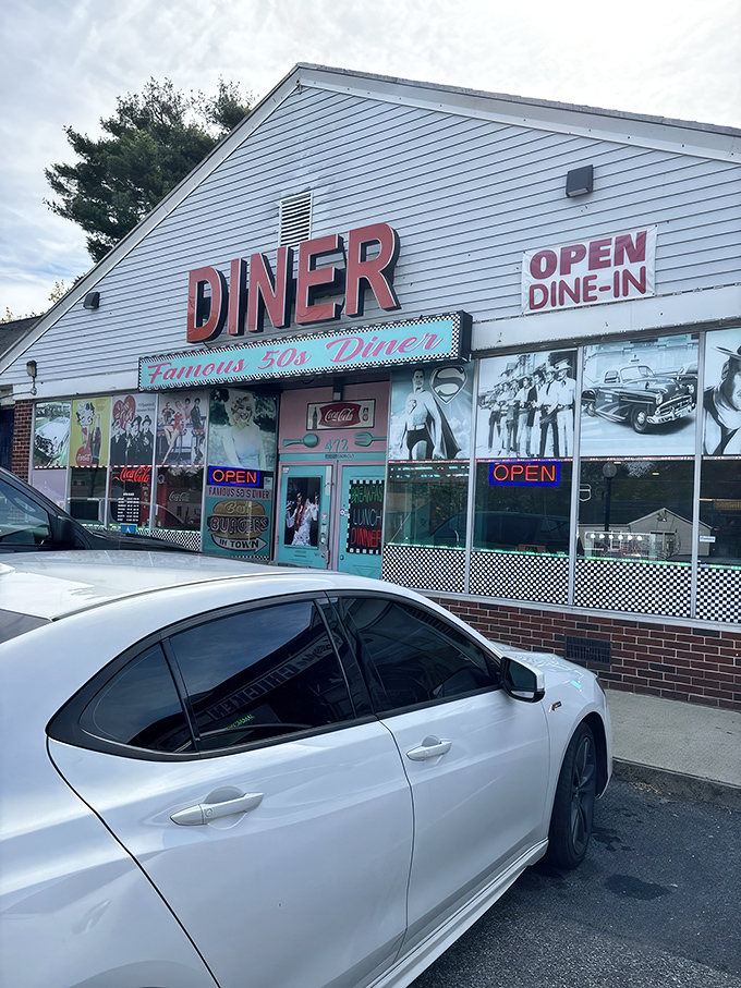The unassuming exterior of Famous 50's Diner in Bridgeport hides a time portal within. One step through those doors and you're transported back to poodle skirts and pompadours.
