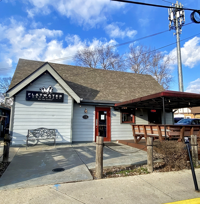 The unassuming exterior of Flatwater belies the culinary treasures within&mdash;like finding a Michelin-starred chef cooking in your neighbor's garage.