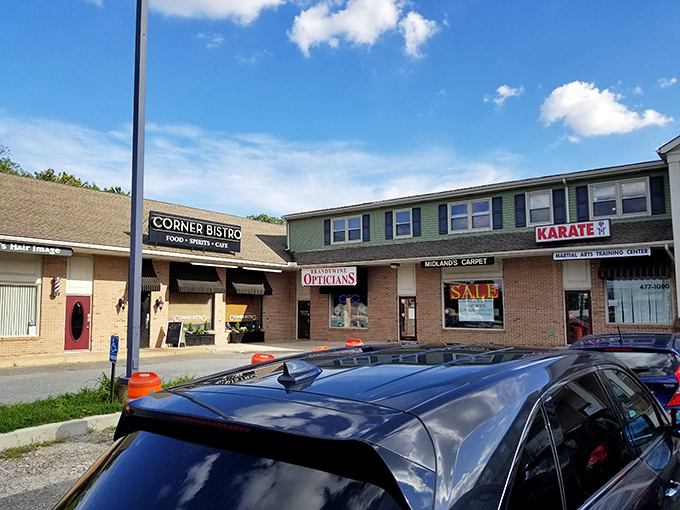Corner Bistro's sign is an invitation to culinary bliss in Wilmington's dining landscape.