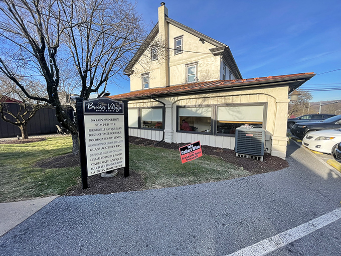 The Brickerville House stands proudly along Route 322, its flower boxes and seasonal decorations welcoming hungry travelers like a colonial-era hug. 