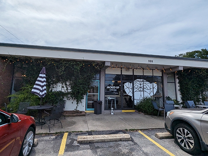 The unassuming exterior of Jacked Up Coffee Bar hides culinary treasures within, like finding a diamond in your morning cereal bowl.