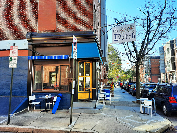 The corner spot that launched a thousand brunch dreams. The Dutch's blue awnings and yellow door beckon like an old friend with good news to share. 