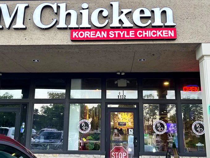 The rooster logo beckons from storefront windows, a humble fa&ccedil;ade hiding Columbus's Korean fried chicken revolution. Like finding Shakespeare performing in a strip mall.