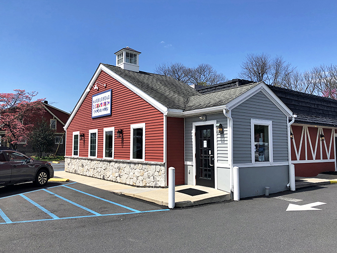 The red barn-like exterior isn't just eye-catching&mdash;it's a promise of New England authenticity standing proudly in Pennsylvania, like a lighthouse for hungry travelers.