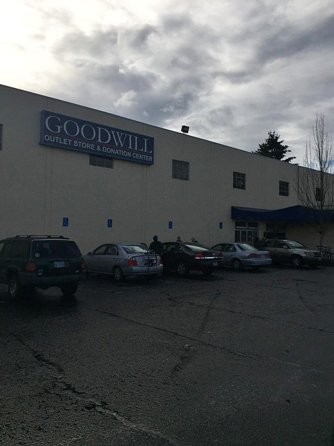 The unassuming exterior hides a treasure hunter's paradise within. Like finding a secret level in a video game, but with vintage sweaters instead of power-ups.