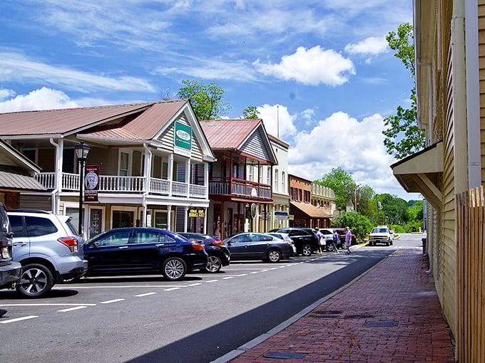Dahlonega's historic square welcomes visitors with brick-lined streets and charming storefronts that look like they're waiting for a movie crew to yell "action!"