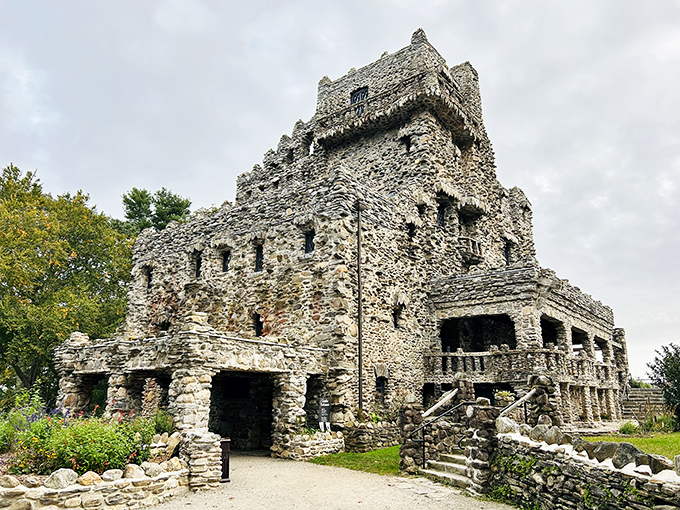 Straight out of a medieval fantasy, Gillette Castle stands proudly against the Connecticut sky, its fieldstone walls telling stories of theatrical genius and architectural whimsy.