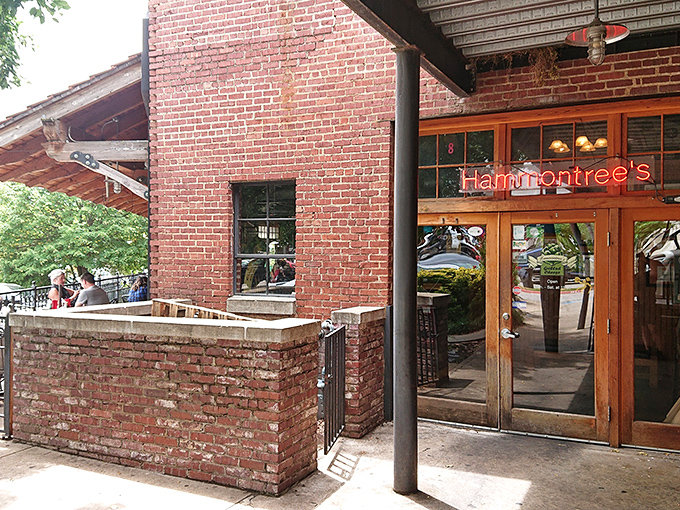Hammontree's brick exterior with its distinctive green awning promises comfort food nirvana in the heart of downtown Fayetteville.