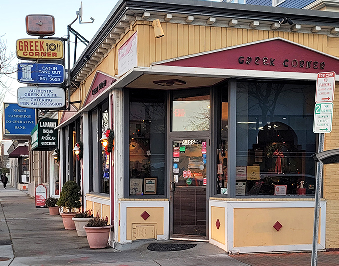 The unassuming yellow fa&ccedil;ade of Greek Corner stands like a beacon of Mediterranean promise on Massachusetts Avenue. Culinary treasures await inside!