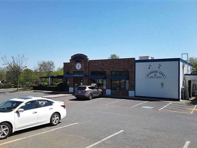 The unassuming exterior of Mykonos Grill plays the perfect culinary Clark Kent &ndash; modest brick facade hiding superhero-level Greek flavors waiting inside. 