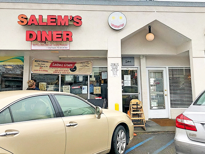 The bright red "SALEM'S DINER" sign beckons hungry travelers like a lighthouse for the breakfast-starved. This unassuming storefront houses culinary treasures worth the journey.