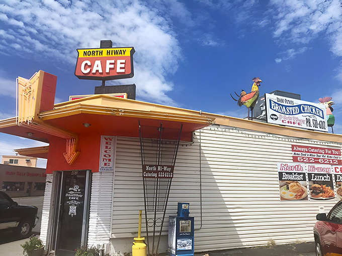 The iconic red awning and wooden sculptures welcome you like old friends. This isn't just a restaurant&mdash;it's an Idaho Falls landmark worth the journey.