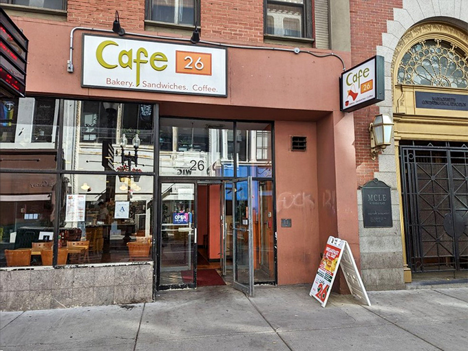 The unassuming storefront of Caf&eacute; 26 in downtown Boston proves once again that culinary treasures often hide behind modest facades.