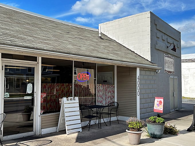 The unassuming exterior of Watson's Carry-Out in Jefferson, Maryland, proves once again that culinary greatness rarely comes with neon signs and valet parking.