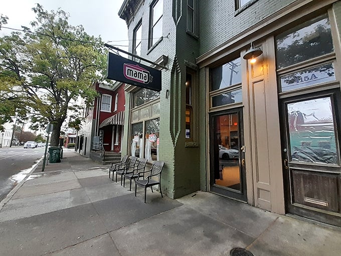 The unassuming sage green exterior of Mama J's hides culinary treasures that would make treasure hunters weep with joy.