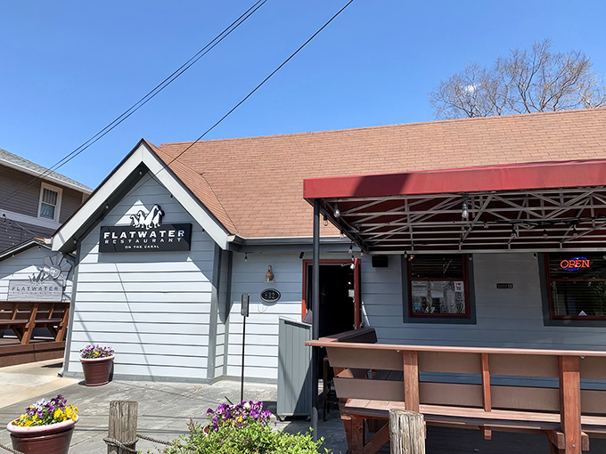 The unassuming exterior of Flatwater belies the culinary treasures within&mdash;like finding a Michelin-starred chef cooking in your neighbor's garage.
