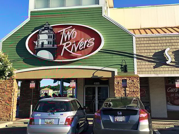 The unassuming strip mall exterior of Two Rivers hides culinary treasures within—like finding a Rolex in a paper bag.