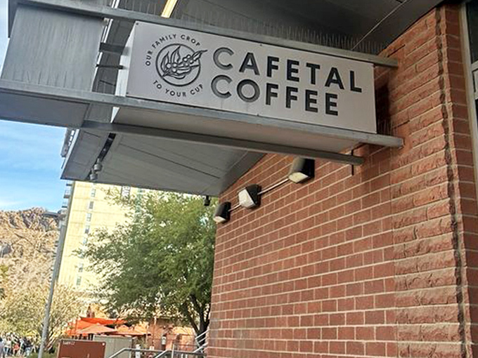 The sign says coffee, but what it really advertises is salvation from mediocre morning routines. Cafetal's exterior promises Colombian coffee excellence in the heart of Tempe.
