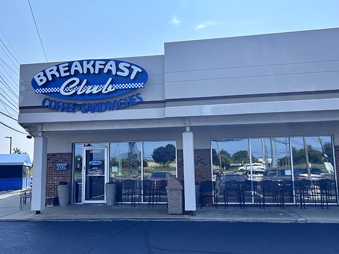 The unassuming exterior of The Breakfast Club might fool you, but locals know this strip mall gem houses morning magic worth the drive.
