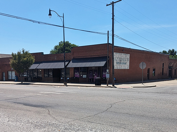 A humble brick storefront in Noble that doesn't brag about the culinary treasures waiting inside. Small-town charm with big-time flavor credentials.