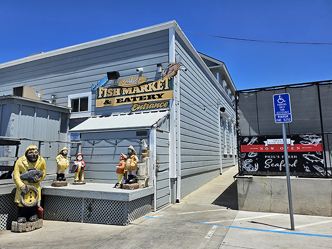 The unassuming exterior of Phil's Fish Market belies the seafood treasures within. Like finding a pearl in an oyster, this place delivers big flavors in a humble package.