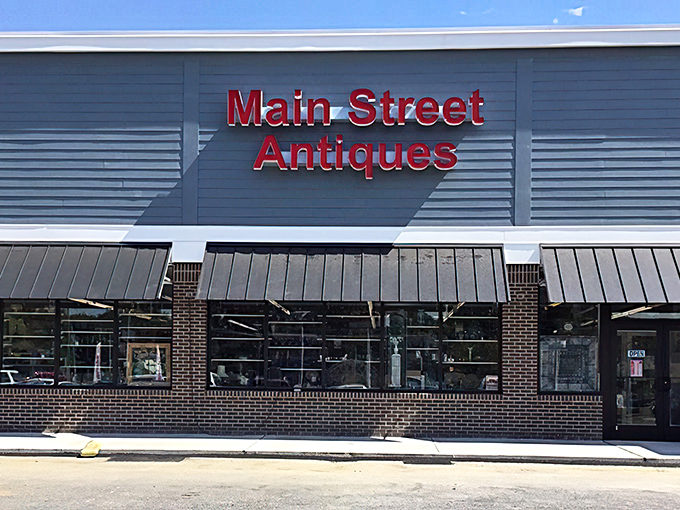 The blue exterior with that bold red signage doesn't begin to hint at the historical avalanche waiting inside. Like a TARDIS of treasures, it's bigger on the inside.