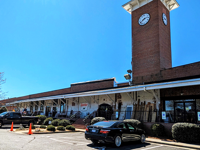 The Depot's imposing brick exterior promises adventure within&mdash;like stumbling upon a secret warehouse where time stands still and treasures multiply.