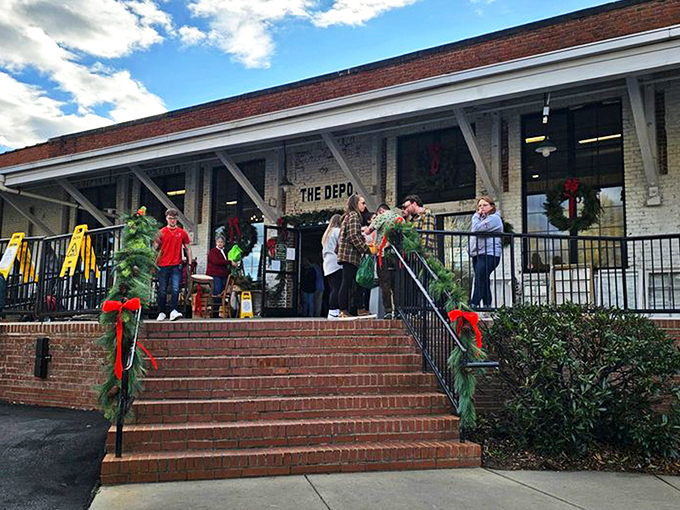 The Depot's imposing brick exterior promises adventure within&mdash;like stumbling upon a secret warehouse where time stands still and treasures multiply.