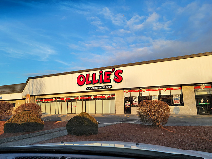 The unassuming storefront of Ollie's in Waterford hides a treasure trove of bargains within, like a discount speakeasy that everyone's invited to.