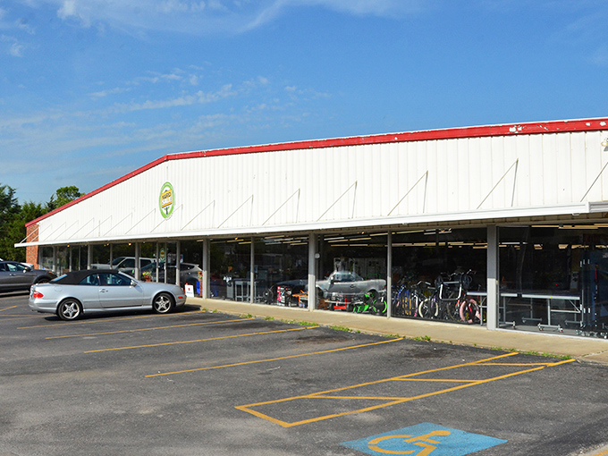 The unassuming exterior of The Yard Sale Store belies the treasure trove within. Like finding a gourmet meal at a roadside diner, prepare to be pleasantly surprised.