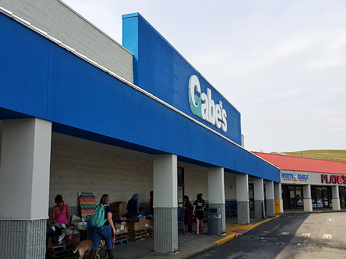 The blue-fronted retail paradise beckons shoppers with its siren song of savings. Like a bargain oasis in Morgantown's retail landscape.
