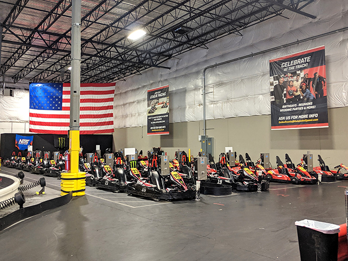 The sprawling indoor track at K1 Speed beckons speed demons of all ages. Where else can you legally drive this fast without a state trooper on your tail?