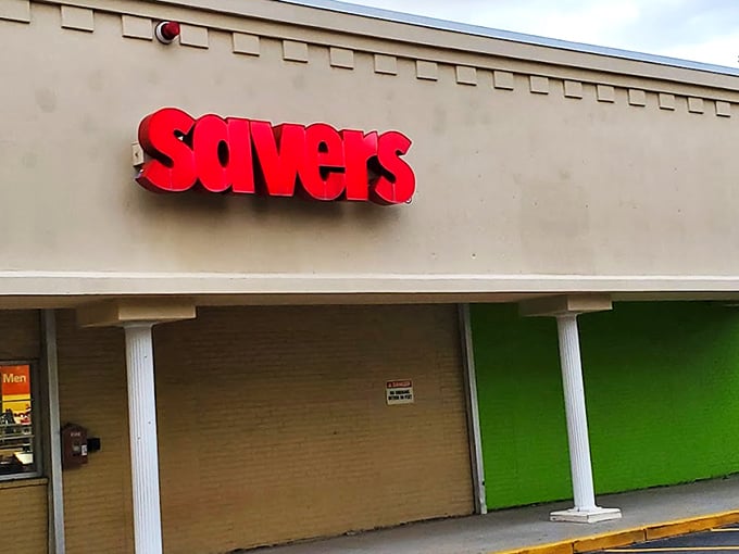 The unassuming exterior of Savers in Framingham – proof that treasure-hunting paradises don't need flashy facades to hide their bargain bounties.