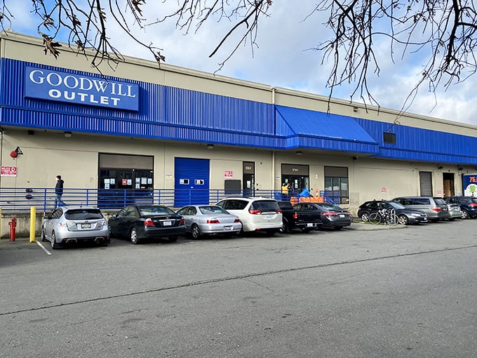 Blue awnings beckon bargain hunters to this unassuming warehouse in SODO, where everyday treasures await discovery at rock-bottom prices.