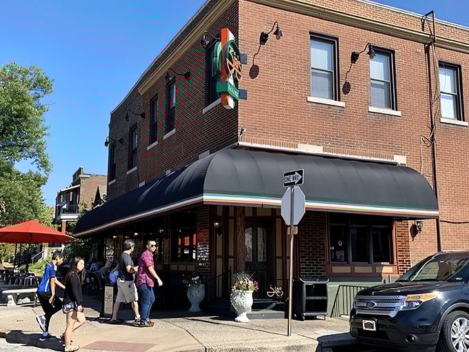 The iconic green, white, and red awning of Zia's on The Hill stands as a beacon of authentic Italian cuisine in St. Louis. One look and your stomach starts making travel plans.
