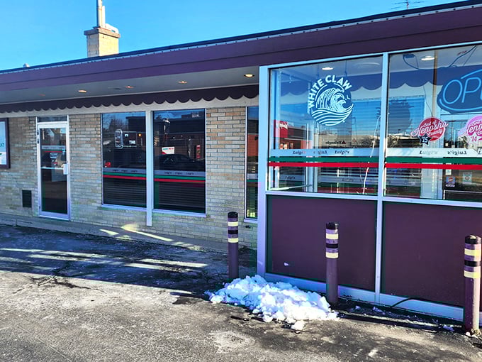 Luigi's unassuming brick exterior is like that quiet classmate who turned out to be a genius. Culinary treasures await behind these modest walls.