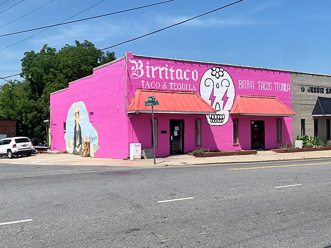 You can't miss this hot pink beacon of deliciousness in downtown Concord, where the exterior screams "food fiesta" long before your first bite.