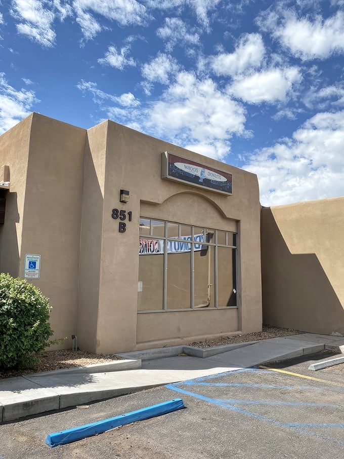 The unassuming adobe exterior of Whoo's Donuts might fool you, but locals know this modest storefront houses some of Santa Fe's most extraordinary sweet treasures.
